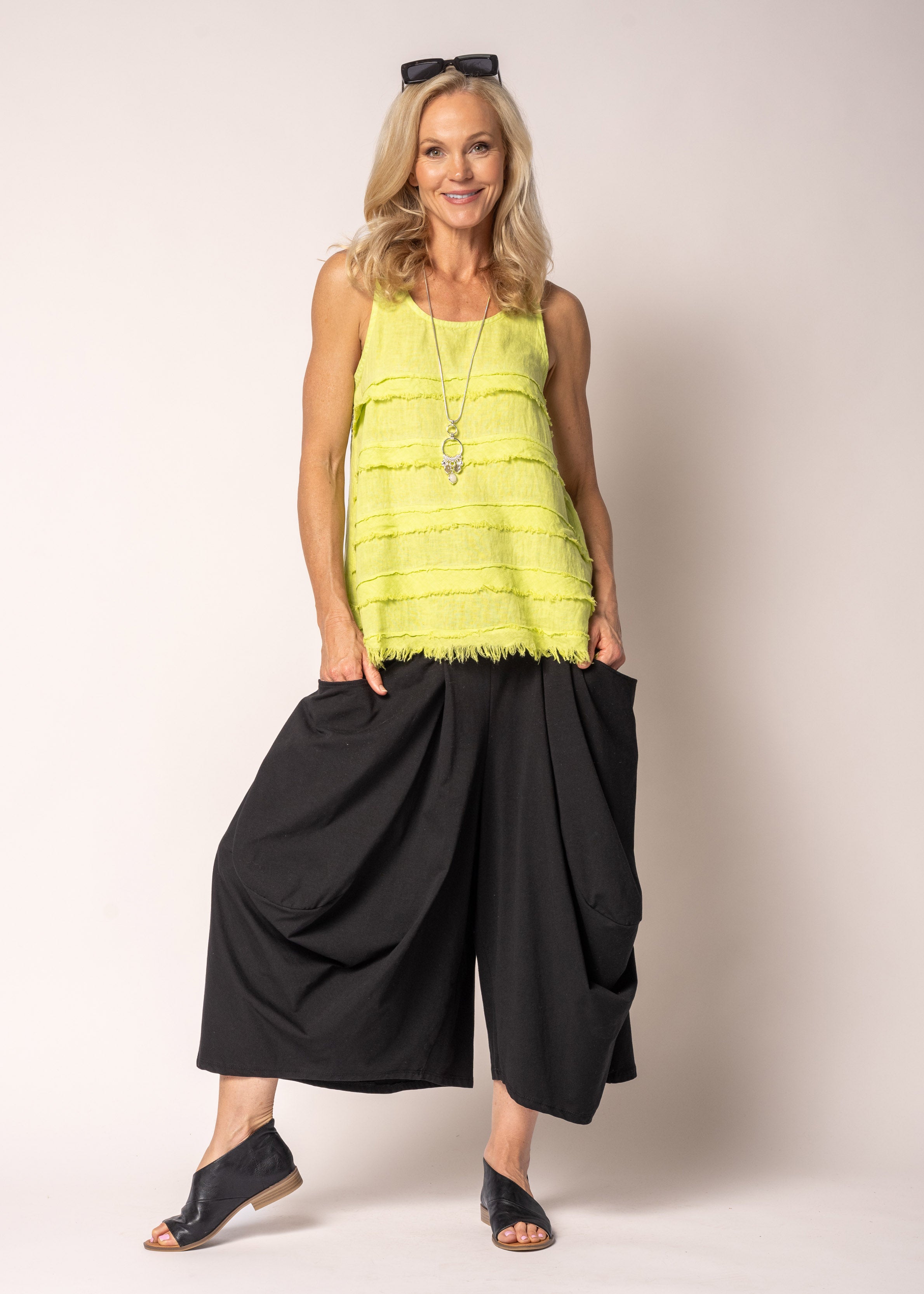 Haru Top in Lime Splice - Imagine Fashion