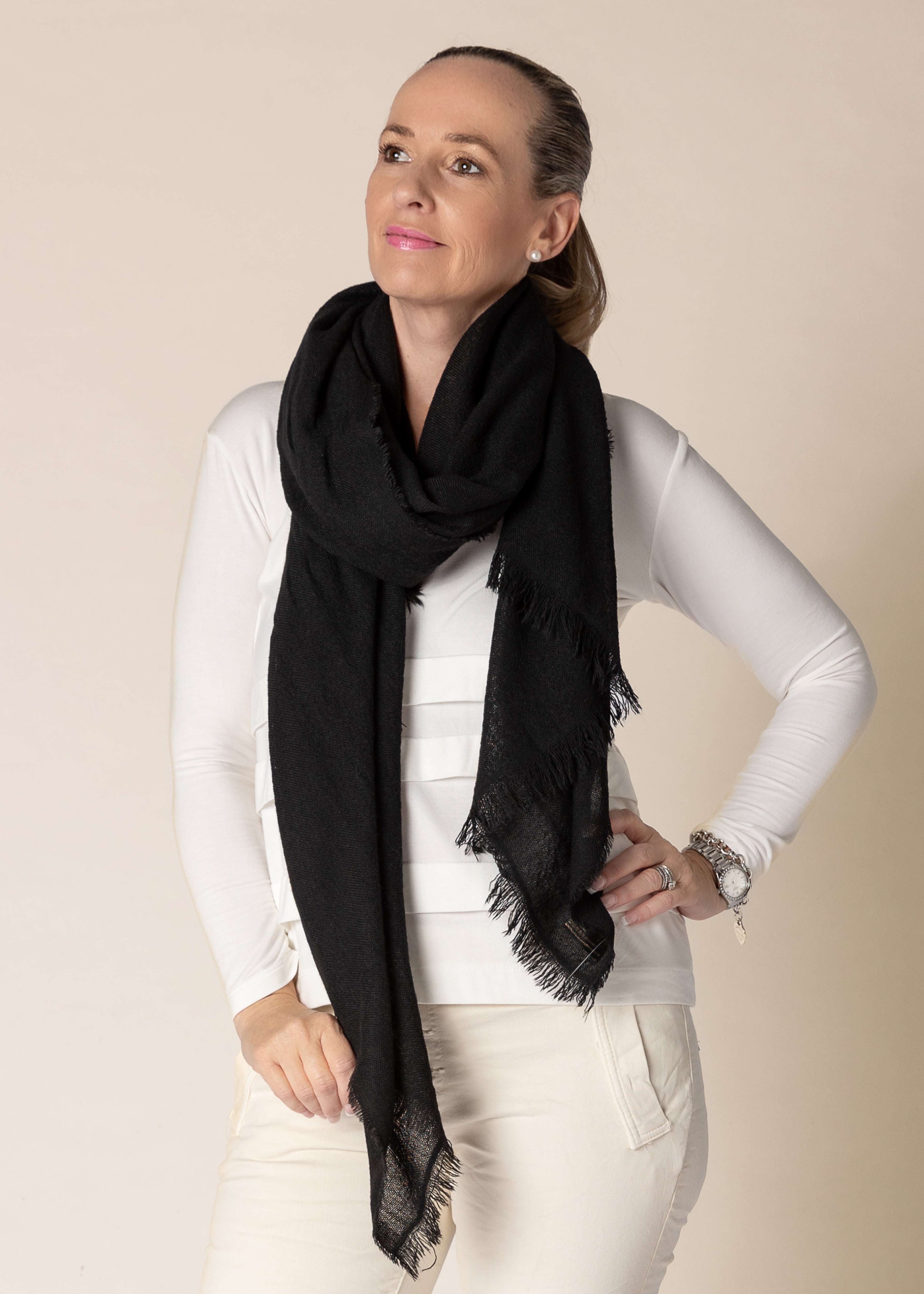 Finn Scarf in Onyx - Imagine Fashion