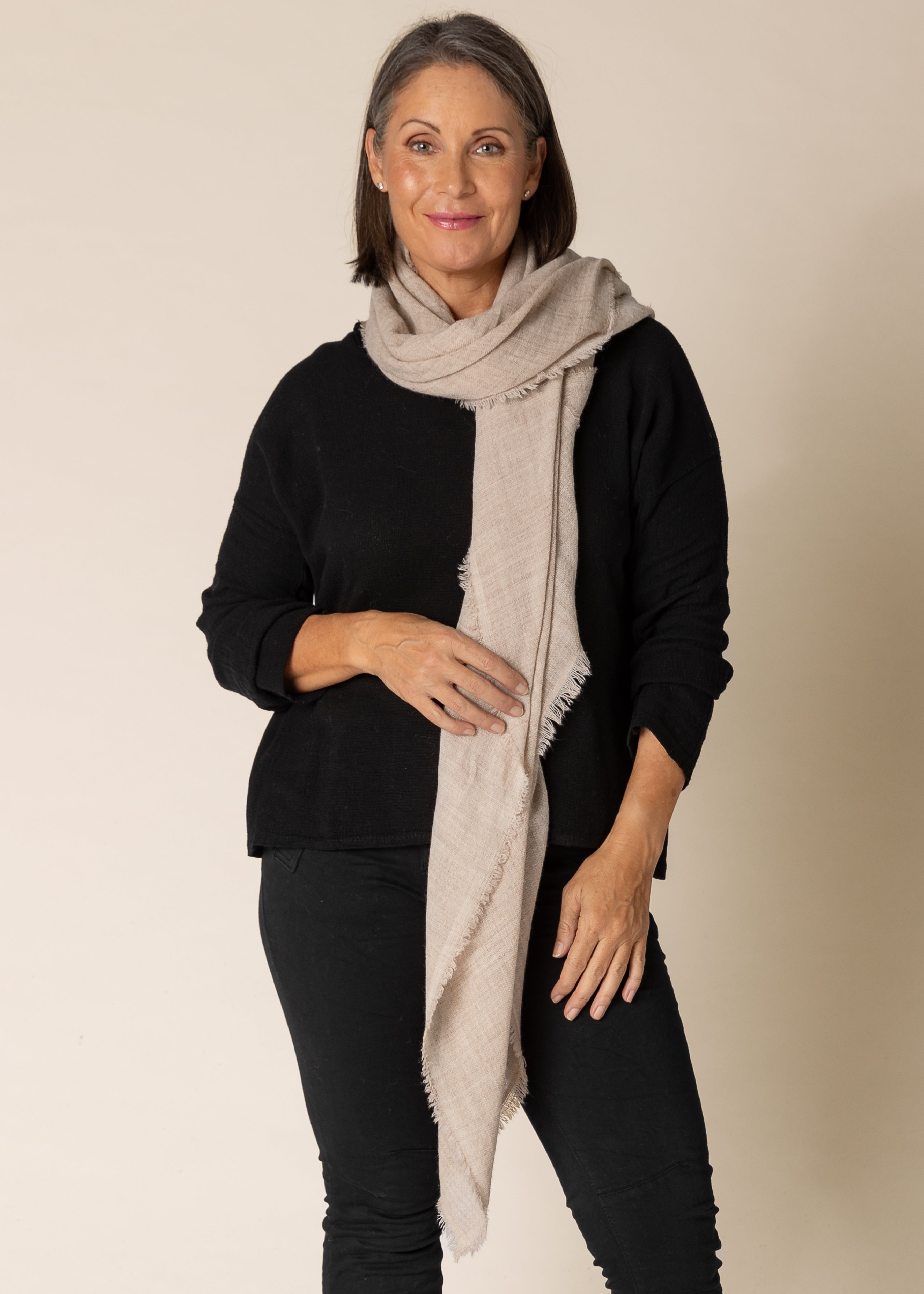 Finn Scarf in Latte - Imagine Fashion