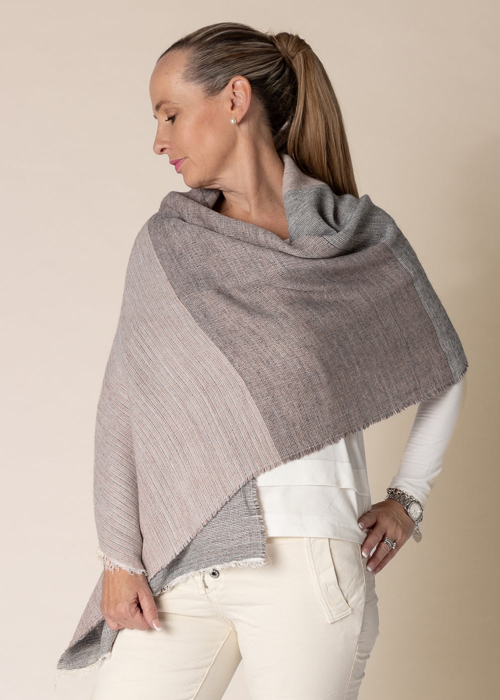 Monika Scarf in Blush - Imagine Fashion