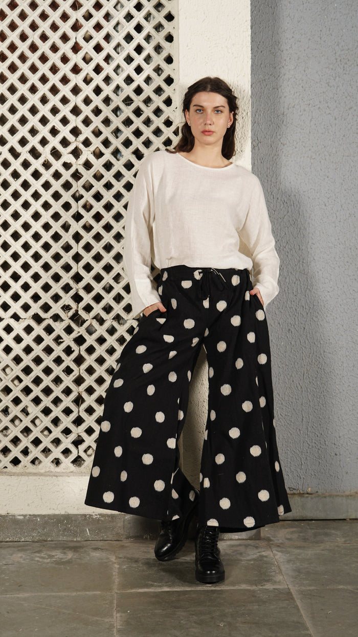 Mary Linen Blend Pant in Onyx - Imagine Fashion